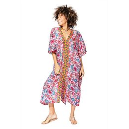 Aller Simplement Kaftan in Rosa/ Blau - 76% | Gr&ouml;&szlig;e 34-40 | Damen-kleider
