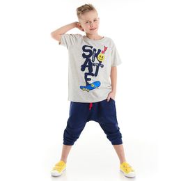 Denokids 2tlg. Outfit "Skate" in Grau/ Dunkelblau - 72% | Gr&ouml;&szlig;e 104 | Kinder-oberteile