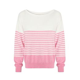 TATUUM Pullover "Penny" in Rosa/ Wei&szlig; - 67% | Gr&ouml;&szlig;e L | Damen-pullover-cardigans