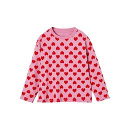 Vertbaudet Longsleeve ''Ilona'' in Rosa/ Rot - 41% | Gr&ouml;&szlig;e 164 | Kinder-longsleeves