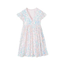 Vertbaudet Kleid in Rosa/ Hellblau - 65% | Gr&ouml;&szlig;e 92 | Kinderkleider