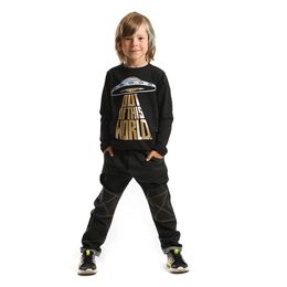 Denokids 2tlg. Outfit "Ufo" in Schwarz - 74% | Gr&ouml;&szlig;e 104 | Kinder-longsleeves