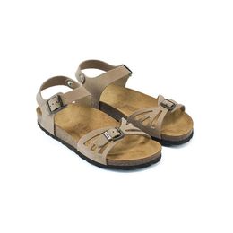 Mandel Leder-Sandalen in Taupe - 61% | Gr&ouml;&szlig;e 37 | Damen-sandalen
