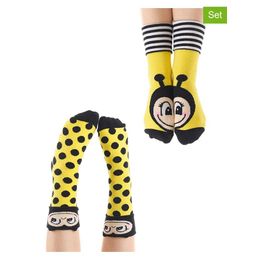 Denokids 2er-Set: Socken "Bee" in Gelb - 50% | Gr&ouml;&szlig;e 92/98 | Kinder-socken-strumpfhosen