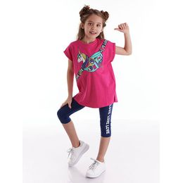 Denokids 2tlg. Outfit "Unicorn Love" in Pink/ Dunkelblau - 75% | Gr&ouml;&szlig;e 98 | Kinder-blusen-hemden