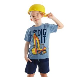 Denokids 2tlg. Outfit in Blau/ Dunkelblau - 69% | Gr&ouml;&szlig;e 122 | Kinder-oberteile