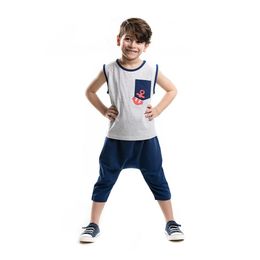 Denokids 2tlg. Outfit "Anchor" in Dunkelblau/ Grau - 77% | Gr&ouml;&szlig;e 92 | Kinder-oberteile
