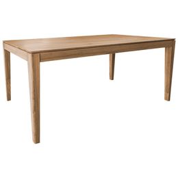 Livetastic Esstisch, Braun, Holz, Wildeiche, massiv, rechteckig, konisch, 90x75x160-245 cm, ausziehbar, Esszimmer, Tische, Esstische, Esstische ausziehbar