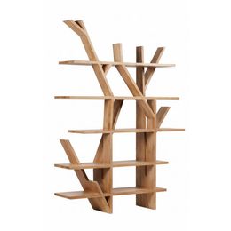 Livetastic Regal, Natur, Holz, Mangoholz, vollmassiv, 138x189x35 cm, Holzm&ouml;bel, Holzregale, B&uuml;cherregale Holz