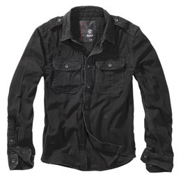 Brandit Vintage Shirt Longsleeve schwarz, Gr&ouml;&szlig;e XL