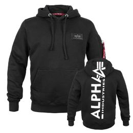 Alpha Industries Back Print Hoody schwarz, Gr&ouml;&szlig;e XXL