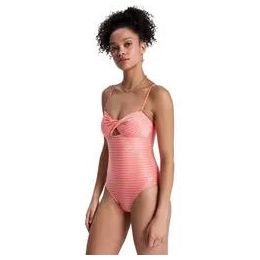 Badeanzug Roxy "Wavy Baby One-Piece", Damen, Gr. S, camellia, Recycling-Polyester, Badeanz&uuml;ge Badeanzug