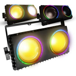 EVOLIGHTS BLINDER IP65 - 2x150W CW/WW COB + 72x0,3W RGB Ringeffekt