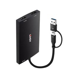 Lindy 43430 - USB Typ A und C an Dual HDMI 4K60 Konverter