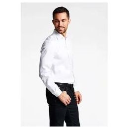 Businesshemd LINDBERGH "Technisches Hemd Modern Fit", Herren, Gr. 3XL, Normalgr&ouml;&szlig;en, wei&szlig;, Obermaterial: 100% Baumwolle, Hemden