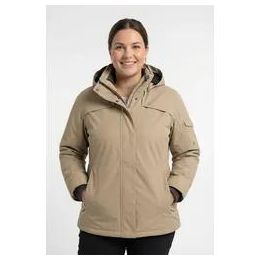 Winterjacke Maier Sports "TAMI", Damen, Gr. 50, beige (coriander), Obermaterial: 100% Polyester, hoch geschlossener Ausschnitt, Strickb&uuml;ndchen, Jacken Winterjacke, Wasserdicht & Winddicht & Atmungsaktiv