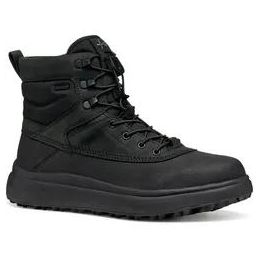 Winterboots Geox "U GRANITO + GRIP B A", Herren, Gr. 42, schwarz, Leder, Lederimitat, unifarben, Schuhe Winterboots, Snowboots, Schn&uuml;rschuh mit Warmfutter, Gr&ouml;&szlig;enschablone zum Download
