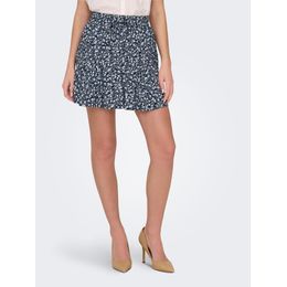 Minirock Only "ONLNALA LIFE SKORT WVN NOOS", Damen, Gr. M (38), schwarz (night sky), Web, Obermaterial: 100% Viskose, bedruckt, gemustert, regular fit kurz, R&ouml;cke Minirock, Viskose