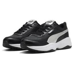 Sneaker Puma "Cilia Mode Metallic Whisper Sneakers Damen", Damen, Gr. 41, schwarz silber wei&szlig; metallic, Obermaterial: Synthetik, Textil. Futter: Textil. Innensohle: Keine Angabe. Laufsohle: Synthetik, Gummi, Schuhe Sneaker