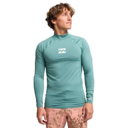Rash Guard Billabong "Waves All Day", Herren, Gr. L, sea gr&uuml;n, Obermaterial:85% Microfaser, 15% Elasthan;, Shirts