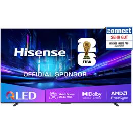 HISENSE QLED-Fernseher "100E7Q PRO", Energieeffizienz: E (A-G), transparent (schwarz), 100 &Prime;, Fernseher, 4K UHD QLED