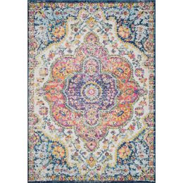 Teppich LIVABLISS "RABAT", bunt, B:160cm H:8mm L:230cm, Kunstfaser, Teppiche, Teppich, Orient-Optik, Vintage Design, Boho Stil, Kurzflor, Wohnzimmer