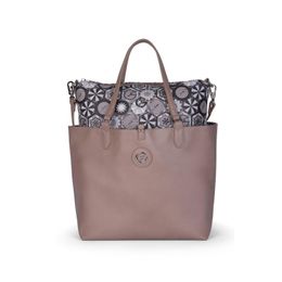 Tragetasche GATTINONI "Teodosia Reversible Medium Shopping Bag Damen", Damen, Gr. B/H/T: 15cm x 28cm onesize, taupe java, PVC, Polyurethan, Taschen, Tragetasche Damen, Shopper, Strandtasche, Fashion, Lifestyle, Sale