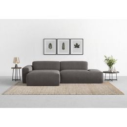 Ecksofa Trendmanufaktur "Braga, mit hochwertigem Kaltschaum, L-Form, in Cord erh&auml;ltlich", grau (beluga), B:275cm H:72cm T:160cm, 100% Polyester, Sofas, Ecksofa, modernes Sofa, Couch mit hohem Sitzkomfort, 275/72/160 cm (B/H/T)