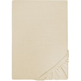 Spannbettlaken "Jersey in Gr. 90x200, 140x200 oder 180x200 cm", grau (taupe), L:200cm, Jersey, Obermaterial: 100% Baumwolle, CASTELL - MARKENBETTW&Auml;SCHE, Bettlaken, Spannbettlaken, aus Baumwolle, f&uuml;r Matratzen bis 22 cm H&ouml;he, Bettlaken, Spannbetttuch