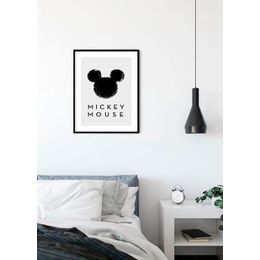 Bild Komar "Mickey Mouse Silhouette", wei&szlig; (farbe bild(er): wei&szlig;), B:30cm H:40cm, Holz, Papier, Bilder, Bild, Wandbild zur Dekoration im Kinderzimmer - ohne Rahmen