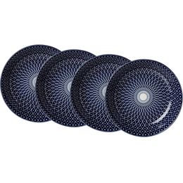 Ritzenhoff & Breker Suppenteller RITZENHOFF & BREKER "ROYAL REIKO", wei&szlig; (wei&szlig;, blau), &Oslash;:20,5cm, Keramik, Speiseteller, Teller Set, Keramik