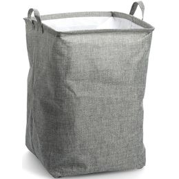 W&auml;schesack zeller PRESENT, grau, B:35cm H:53cm T:35cm, Polyester, W&auml;schesammler, 2 praktische Griffe