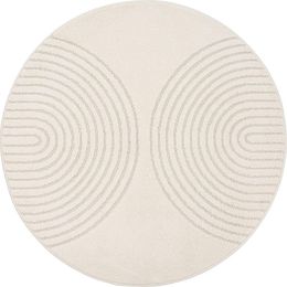 Teppich the carpet "Elisa", beige (creme), H:12mm &Oslash;:120cm, Polypropylen, Teppiche, Teppich