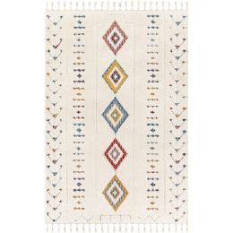 Hochflor-Teppich LIVABLISS "MARACAIBO", beige (creme), B:160cm H:30mm L:213cm, Kunstfaser, Teppiche, Boho Shaggy Teppich, Weich, Flauschig, Kuschelig, Schlafzimmer