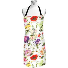 Kochsch&uuml;rze Apelt "6850 SUMMERTIME, Sommerdeko, Sommer", bunt (wei&szlig;, bunt), B:80cm L:85cm, Baumwolle, Sch&uuml;rzen, Kochsch&uuml;rze, mit Sommerbl&uuml;ten, Digitaldruck, Bl&uuml;ten Motiv
