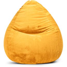 Sitzsack MAGMA HEIMTEX "Beanbag SOFTY XXL", gelb (senf), B:130cm, Bezug: 100% Polyester, Sitzs&auml;cke, Sitzsack