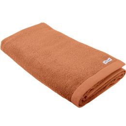 Badetuch Tom Tailor HOME "COLOR BATH", rot (schwarz coral), B:80cm L:200cm, Frottier, Frottier, Handt&uuml;cher, Badetuch, 100% Baumwolle, 80x200 cm, uni, gro&szlig;e Farbauswahl