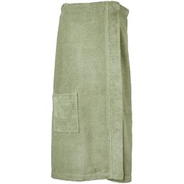 Sarong Schiesser "Saunakilt Turin f&uuml;r Damen in angesagter Reiskornoptik", gr&uuml;n, Frottier, Hausm&auml;ntel, Sarong, Made in Green
