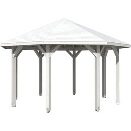 Skan Holz Holzpavillon SKANHOLZ "Nice 2", wei&szlig;, B/H/T: 330cm, Pavillons, Leimholz, 399 x 399 cm