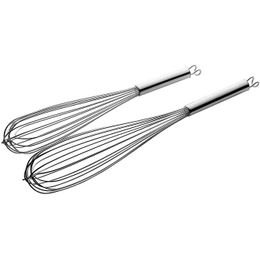 Pinti Inox Schneebesen PINTINOX "Professional", silber (edelstahlfarben), H:35cm, Edelstahl 18/10, Schneebesen, Edelstahl 18/10, sp&uuml;lmaschinengeeignet, Lg. 25, 30, 35 cm