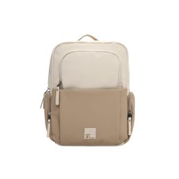 Rucksack SURI FREY "Rucksack SFY Karny", Damen, Gr. B/H/T: 31cm x 38cm x 12cm, beige (beige, kombi 443), Obermaterial: 60% Polyurethan PU. 40% Polyester PES., Rucks&auml;cke Rucksack