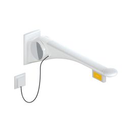 HEWI 802 LifeSystem St&uuml;tzklappgriff 802.50.47560SD 850 mm, wei&szlig; hochglanz/wei&szlig; matt, Funktionstaste rechts