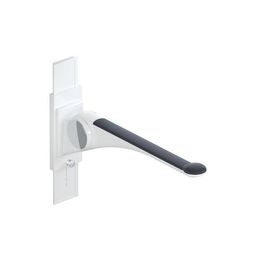 HEWI 802 LifeSystem St&uuml;tzklappgriff 802.50.41760GU 700 mm, wei&szlig; hochglanz/anthrazit matt, mit H&ouml;henverstellung