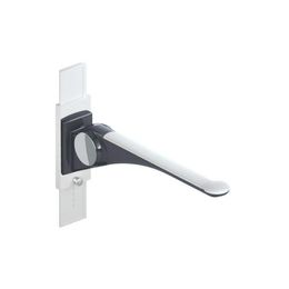 HEWI 802 LifeSystem St&uuml;tzklappgriff 802.50.41660TB 600 mm, anthrazit hochglanz/wei&szlig; matt, mit H&ouml;henverstellung