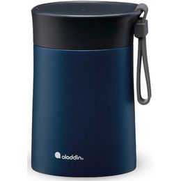 Thermobecher Aladdin "Bistro Lunch", blau (navy), H:14cm &Oslash;:9,8cm, Edelstahl, Trinkgef&auml;&szlig;e, Thermobecher, 0,4 Liter