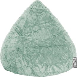 Sitzsack MAGMA HEIMTEX "BeanBag FLUFFY L", gr&uuml;n (salbei), B:90cm, Bezug: 100% Polyester, Sitzs&auml;cke, Sitzsack
