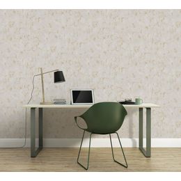 A.S. Cr&eacute;ation Vliestapete A.S. CR&Eacute;ATION "Casual Living Struktur-Tapete Unitapete Putzoptik Putzoptik", beige (beige,grau,gold), B:0,53m H:0,02m L:10,05m, Vlies, Tapeten, Vliestapete einfarbig f&uuml;r Schlafzimmer K&uuml;che Wohnzimmer Struktur Flur