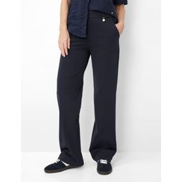 Chinohose RAPHAELA BY Brax "Style DamenpulloverTH FLARED", Damen, Gr. 44, Normalgr&ouml;&szlig;en, navy, 53% Baumwolle, 38% Polyamid, 9% Elasthan, Hosen Chinohose