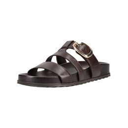 Pantolette Paul Green "Paul Green Pantoletten Leder", Damen, Gr. 40, moro, Leder, Schuhe Pantolette