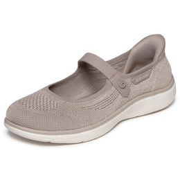 Ballerina Skechers "ON-THE-GO FLEX RADIANT-ESTEL", Damen, Gr. 35, taupe, Textil, Schuhe Ballerina, Freizeitschuh, Schlupfschuh mit Handsfree Slip-Ins Funktion